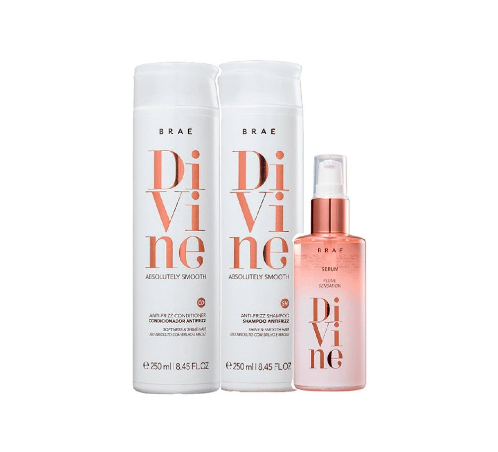 KIT BRAE DIVINE + SERUM HOME CARE 3 PRODUTOS - BRAE