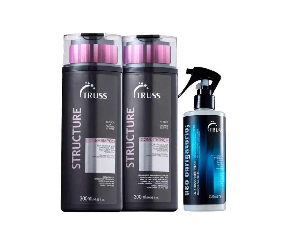 KIT TRUSS STRUCTURE + USO OBRIGATORIO HOME CARE 3 PRODUTOS - TRUSS