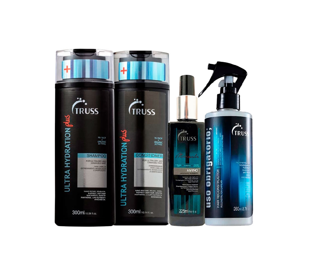 KIT 9 TRUSS ULTRA HYDRATION PLUS + TRATAMENTO HOME CARE 4 PRODUTOS - TRUSS