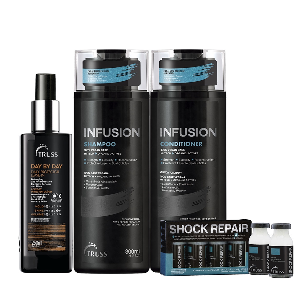 KIT 7 TRUSS INFUSION + TRATAMENTO HOME CARE 4 PRODUTOS - TRUSS